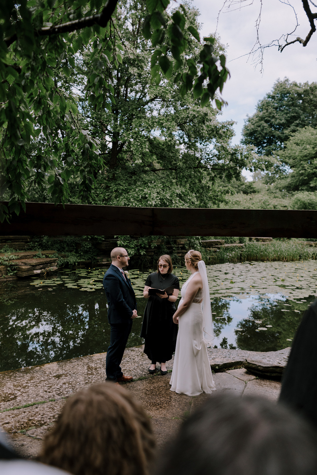 Josephine and Brian's Elopement at the Alfred Caldwell Lily Pool ...