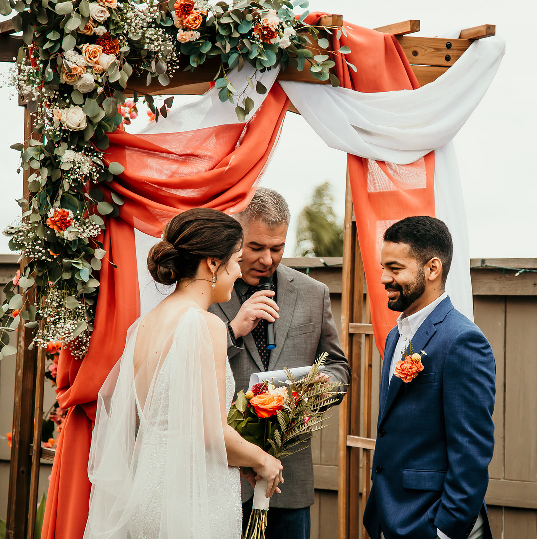 Caroline and Rodolfo's Intimate Backyard Wedding - Brides & Weddings ...