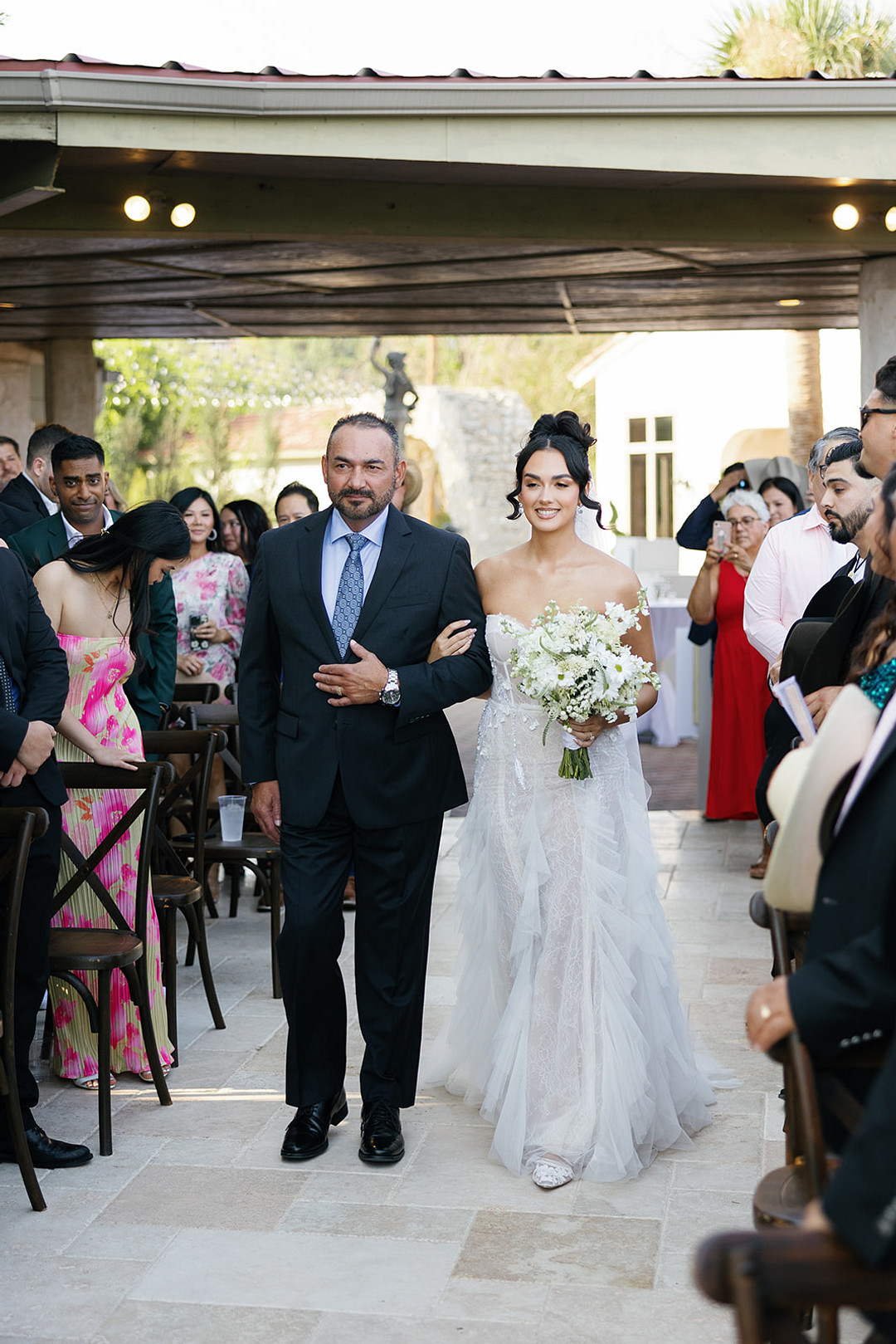 Emily and Victor's White Wildflower Wedding at Villa Antonia - Brides ...