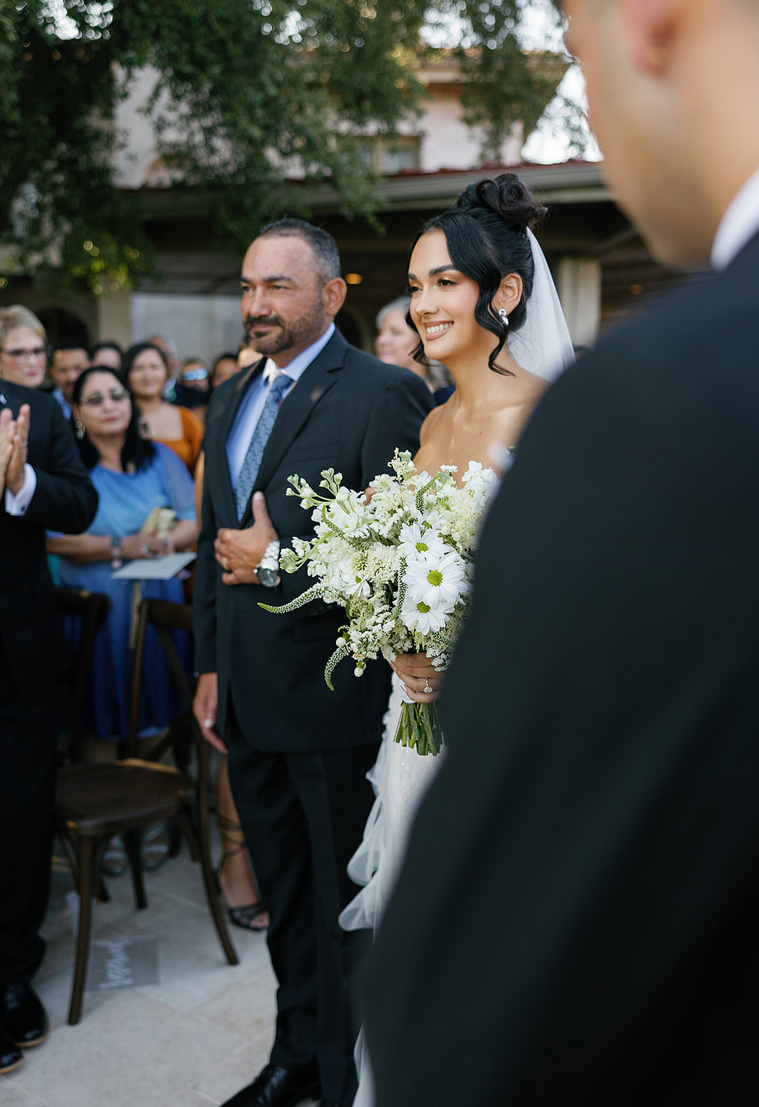 Emily and Victor's White Wildflower Wedding at Villa Antonia - Brides ...