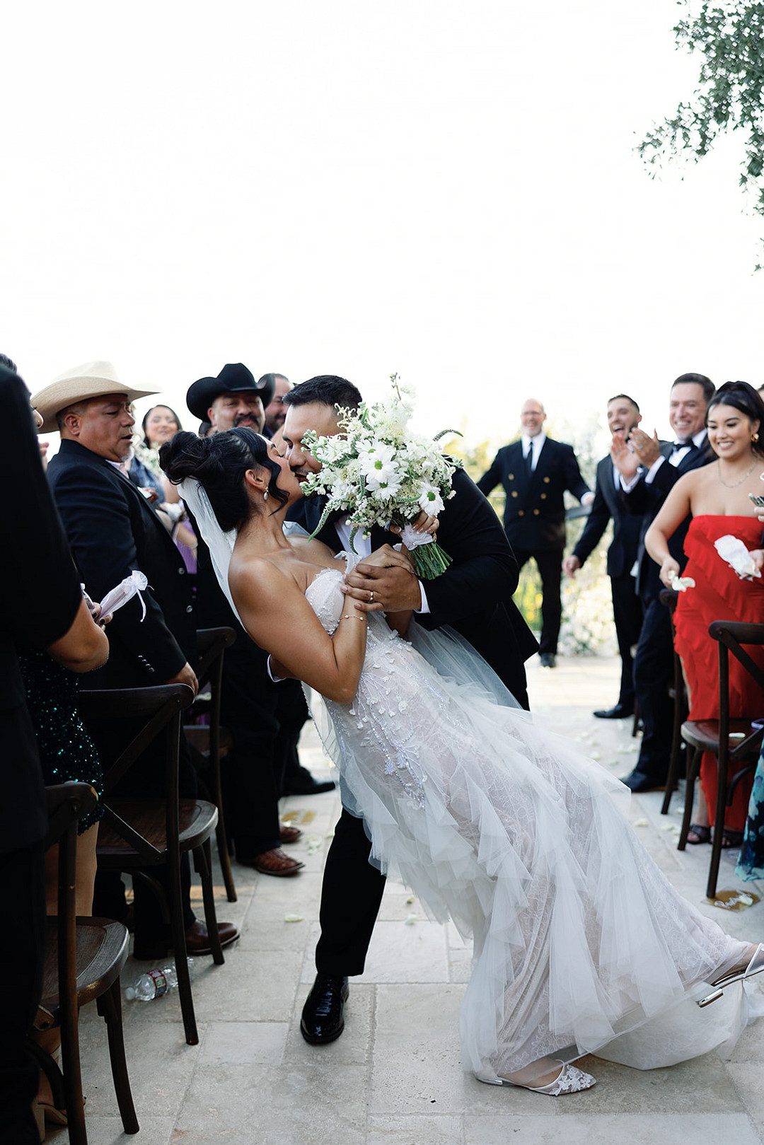 Emily and Victor's White Wildflower Wedding at Villa Antonia - Brides ...