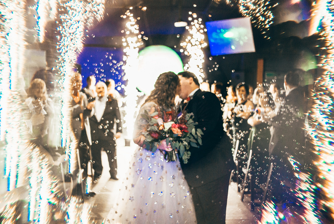 Michelle and Andrew's Dinosaur Wedding at the Orlando Science Center ...