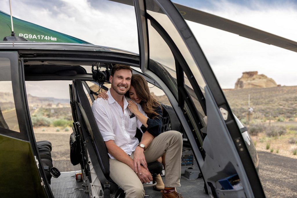 Hannah and Zachary's Helicopter Proposal at Amangiri - Brides ...