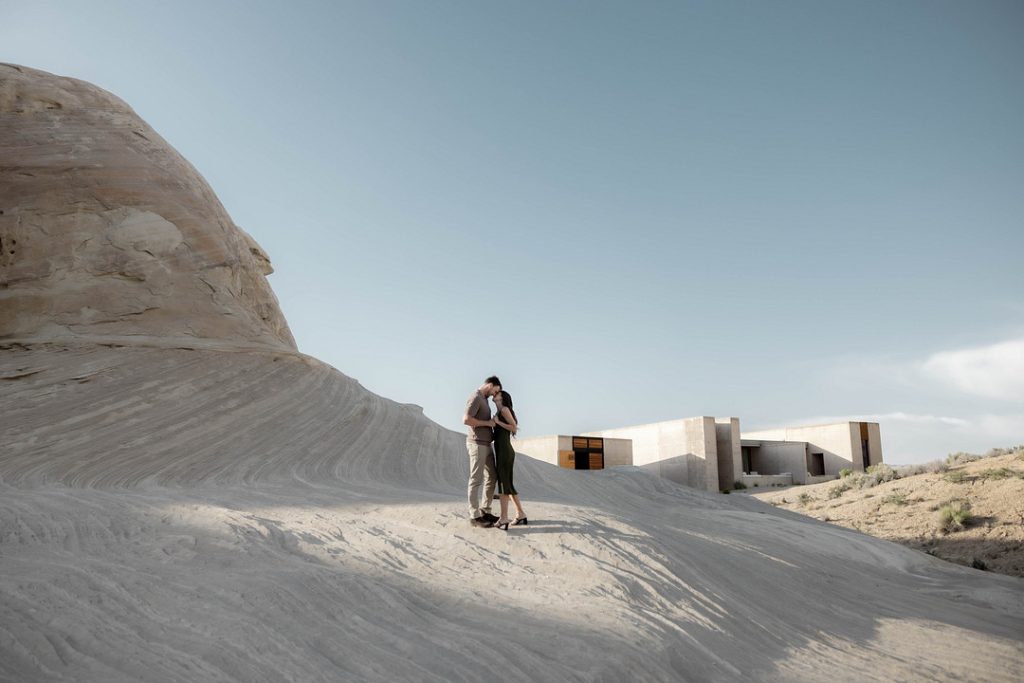 Hannah and Zachary's Helicopter Proposal at Amangiri - Brides ...