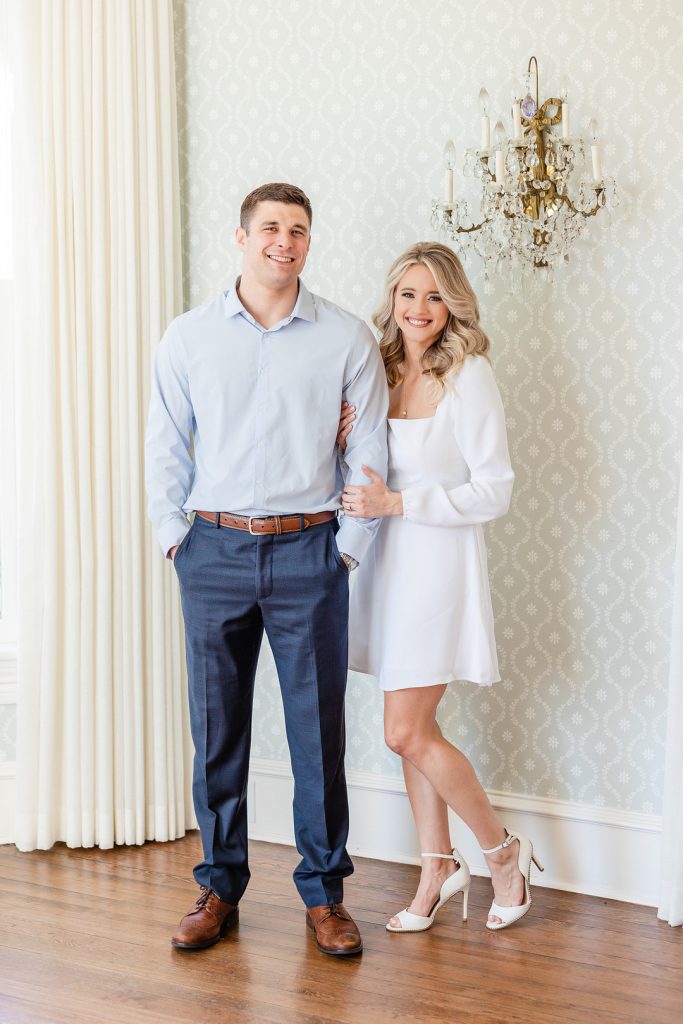 Tara and Mitchell's Romantic Engagement Session at Woodbine Mansion - Brides & Weddings Magazine
