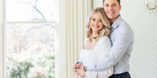 Tara and Mitchell's Romantic Engagement Session at Woodbine Mansion - Brides & Weddings Magazine