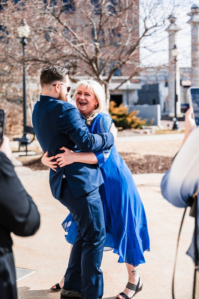 Gabrielle and Cody's Classic Courthouse Elopement & Downtown Stroll - Brides & Weddings Magazine