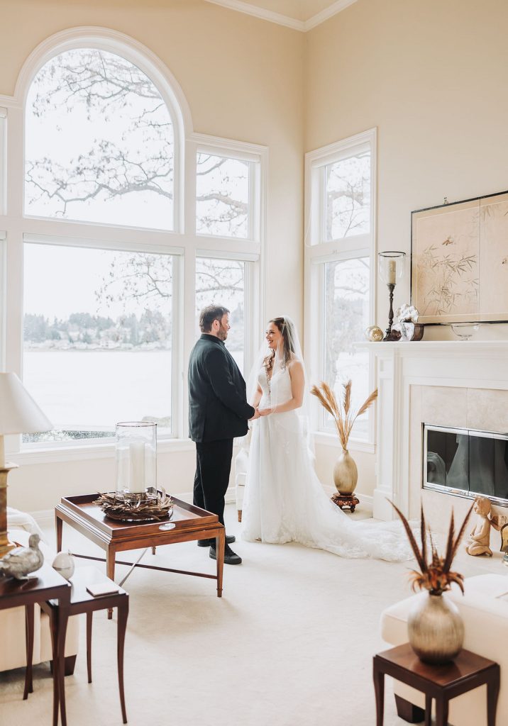 Ashley and Matt's Intimate Winter Waterfront Wedding - Brides ...
