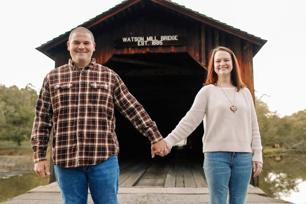 Chelsie and Joe's Enchanting Engagement at Watson Mill Bridge State ...