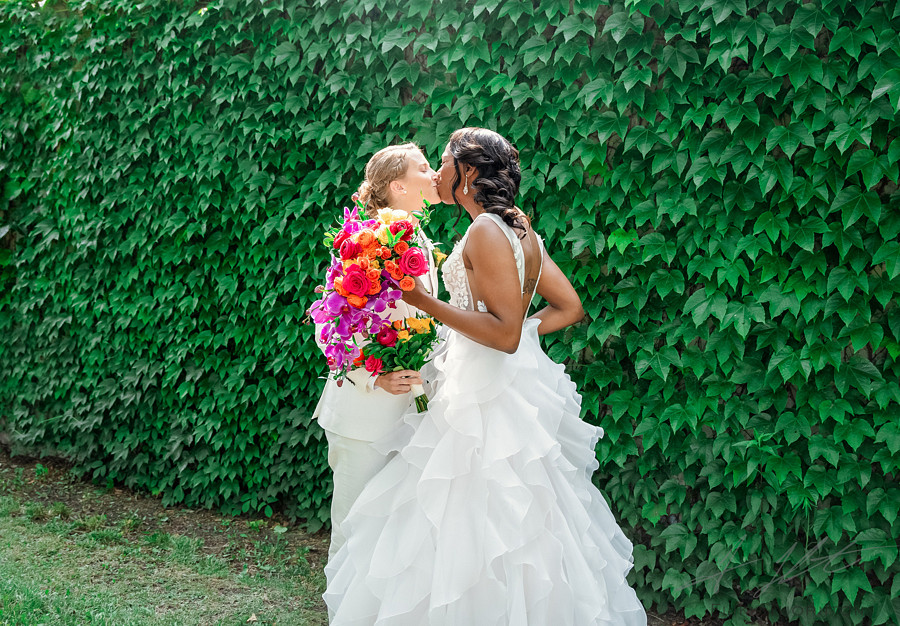 Kathleen and Gabrielle's Colorful Wedding at 63rd St Beach House ...