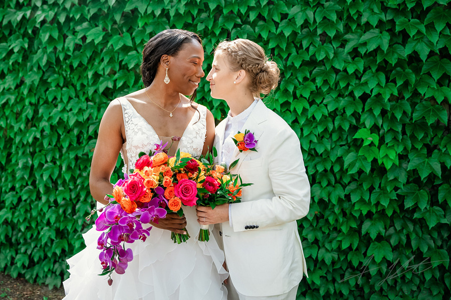 Kathleen and Gabrielle's Colorful Wedding at 63rd St Beach House ...