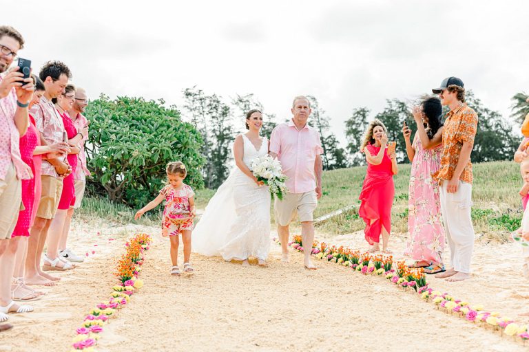 Capri and Ezra's Tropical Beach Wedding on Waimanalo Bay - Brides ...