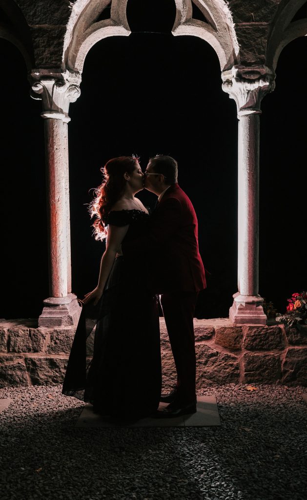 Erin and John's Romantic Goth Wedding at Hammond Castle - Brides ...