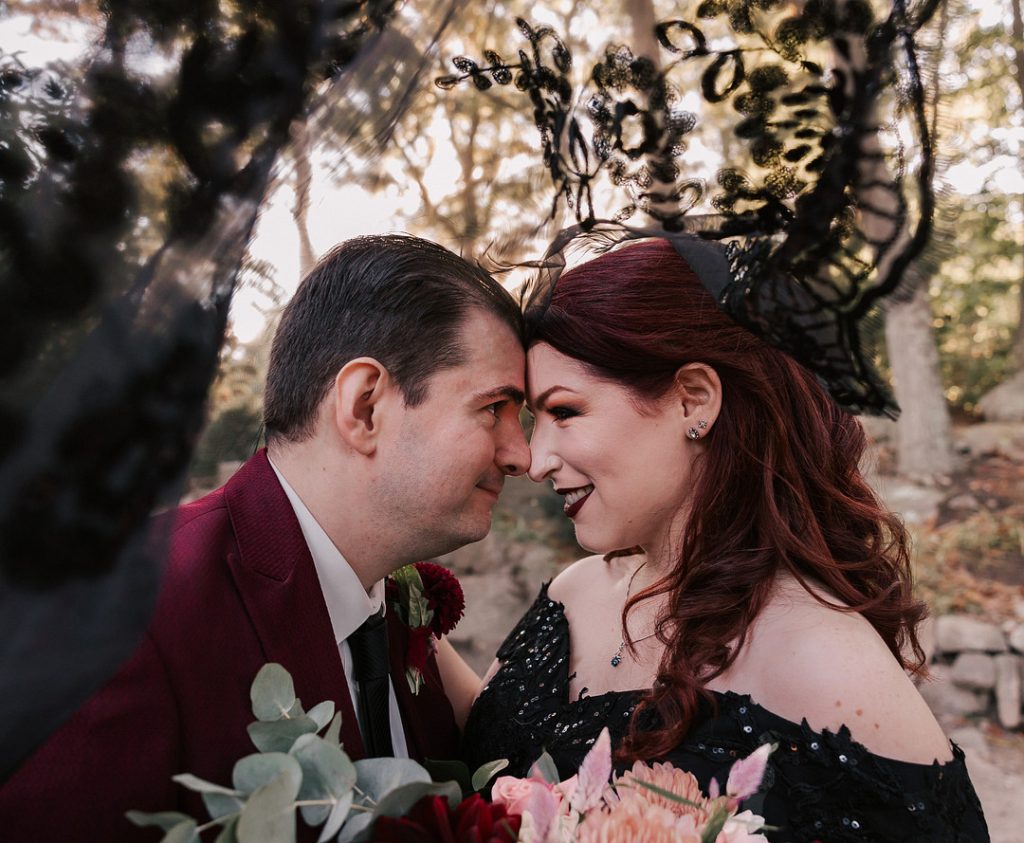 Erin and John's Romantic Goth Wedding at Hammond Castle - Brides ...