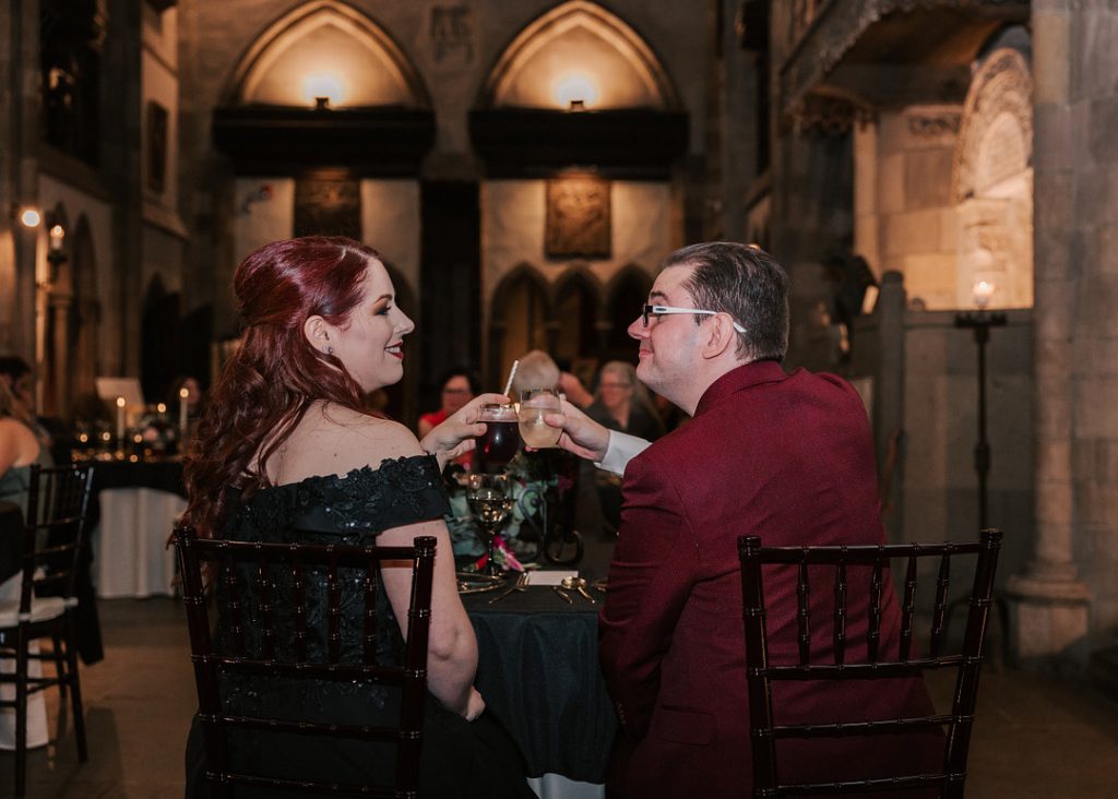 Erin and John's Romantic Goth Wedding at Hammond Castle - Brides ...