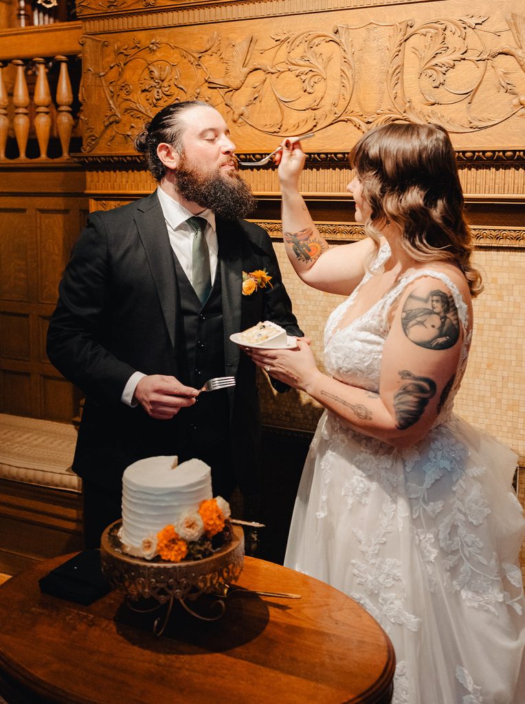 Emily and AJ's Fall Wedding at the Van Dusen Mansion - Brides ...