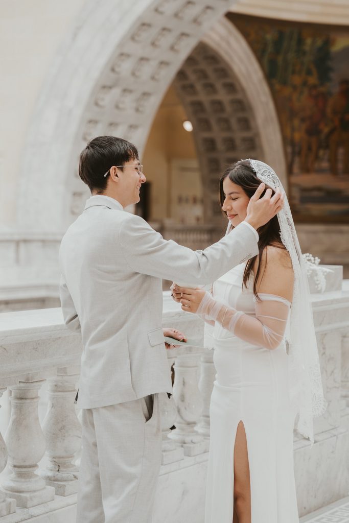 Beautifully Simple and Elegant Styled Shoot Elopement at Utah State ...