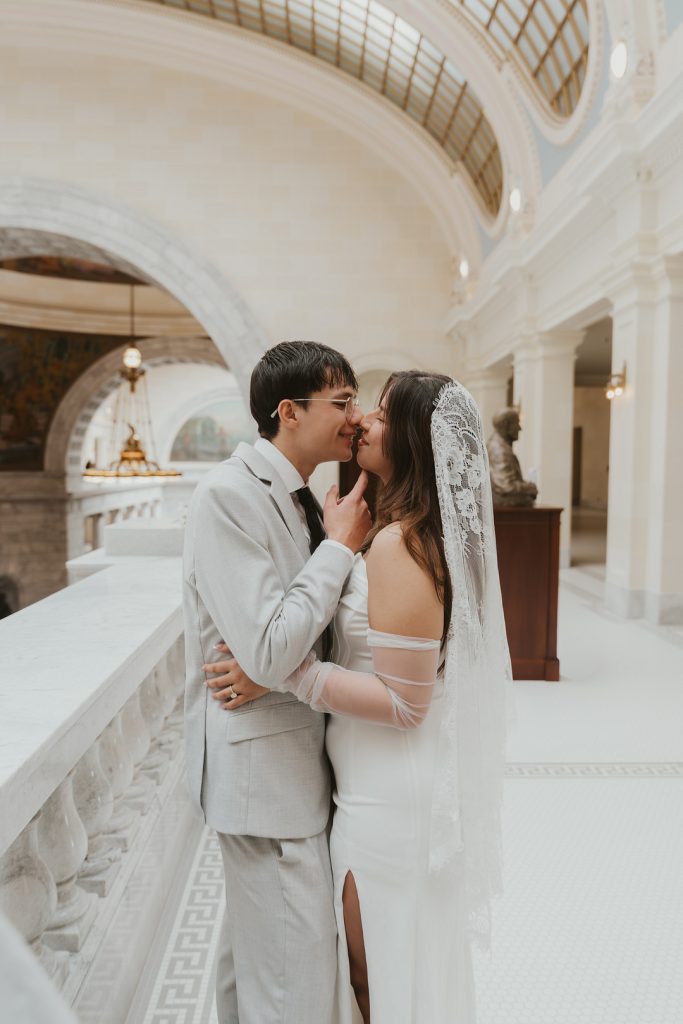 Beautifully Simple and Elegant Styled Shoot Elopement at Utah State ...